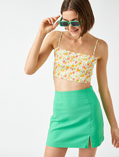 Koton Kadın Yırtmaç Detaylı Mini Etek