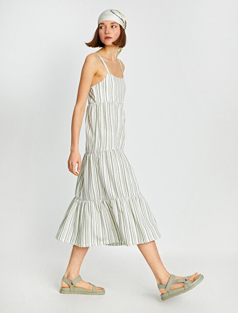 Koton Kadın İnce Askılı Maxi Elbise