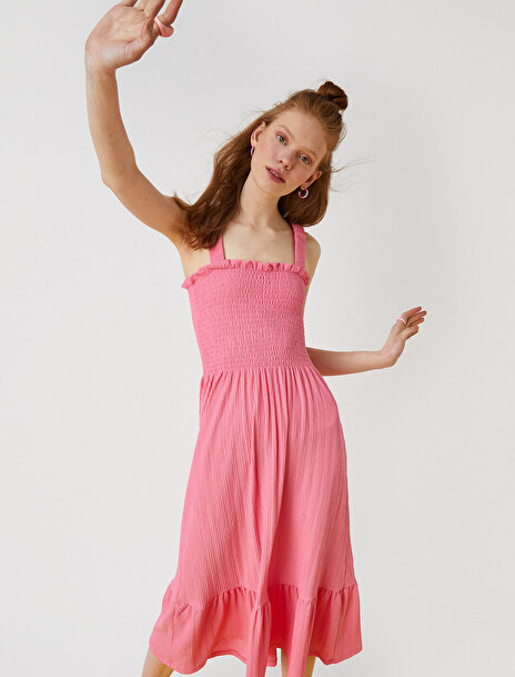 Koton Kadın Fırfırlı Maxi Elbise Koton Kadın Fırfırlı Maxi Elbise