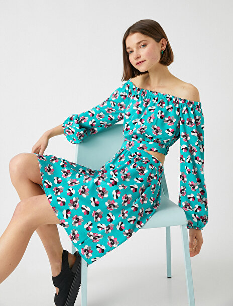 Koton Kadın Omuzu Açık Mini Elbise