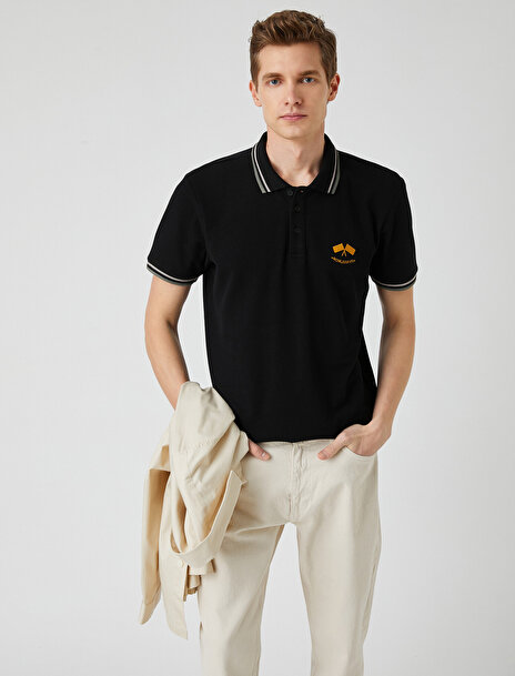 Koton Erkek Flama İşlemeli Polo Yaka Tişört