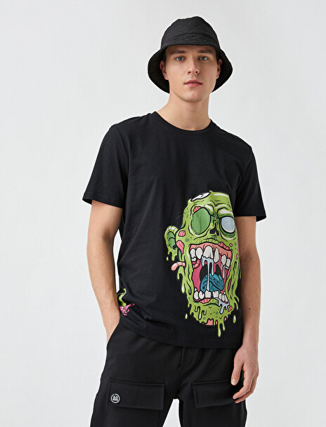 Koton Erkek Zombi Baskılı Tişört Koton Erkek Zombi Baskılı Tişört