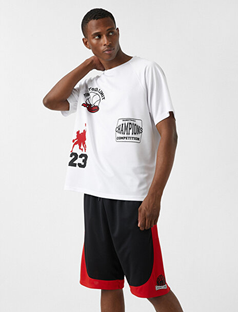 Koton Erkek Tişört Slogan Baskılı  Yaka Kısa Kollu