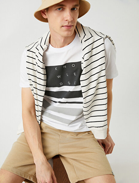 Koton Erkek Slim Fit Baskılı Tişört