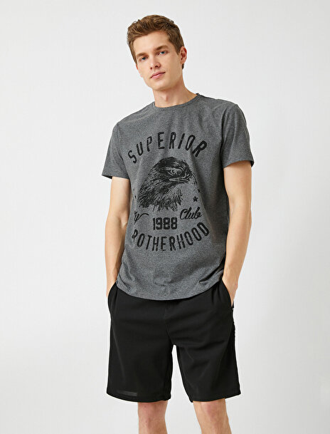 Koton Erkek Slim Fit Baskılı Tişört