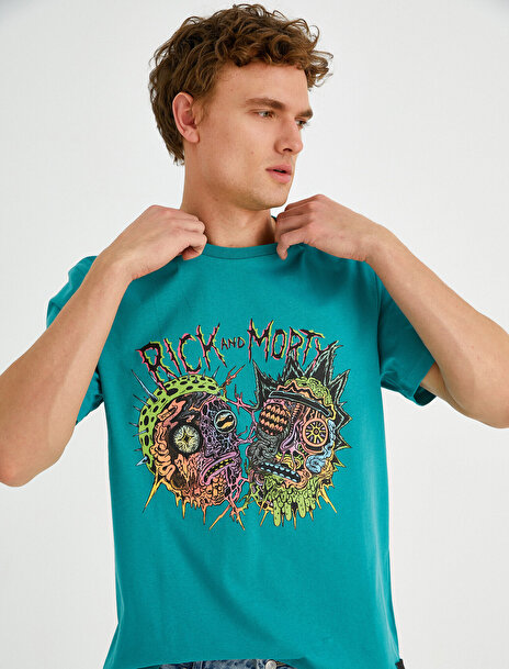 Koton Erkek Rick and Morty Tişört Lisanslı Baskılı