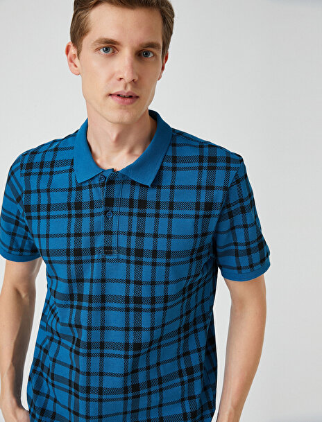 Koton Erkek Ekoseli Polo Yaka Tişört