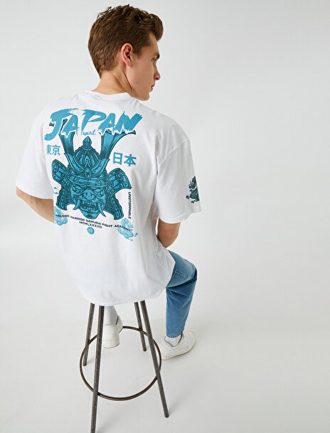 Koton Erkek Oversize Arkası Baskılı Tişört