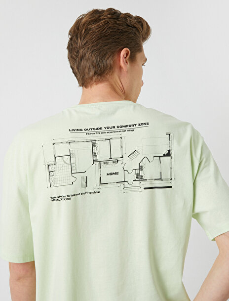 Koton Erkek Oversize Arkası Baskılı Tişört