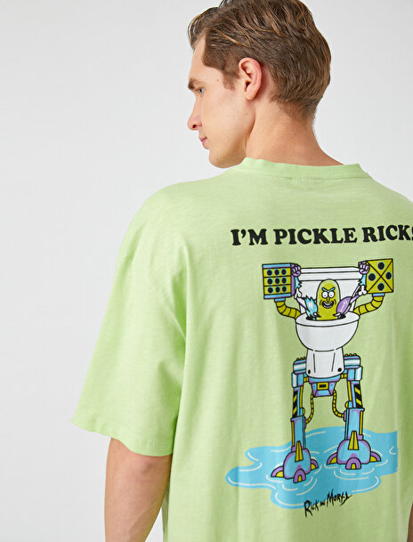 Koton Erkek Rick and Morty Oversize Tişört Lisanslı Baskılı