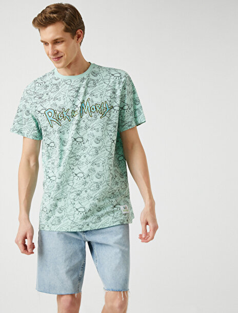 Koton Erkek Rick and Morty Tişört Lisanslı Baskılı