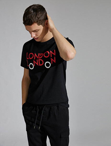 Koton Erkek Standart Fit Londra Baskılı Tişört
