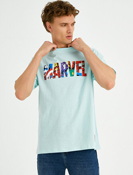 Koton Erkek Marvel Oversize Tişört Lisanslı Baskılı