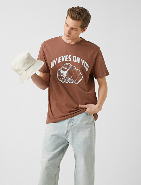 Koton Erkek Slogan Printed T-Shirt Koton Erkek Slogan Printed T-Shirt