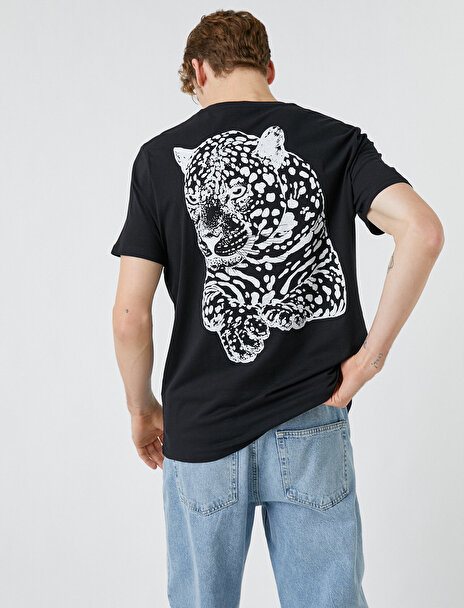 Koton Erkek Leopar Baskılı Tişört Koton Erkek Leopar Baskılı Tişört