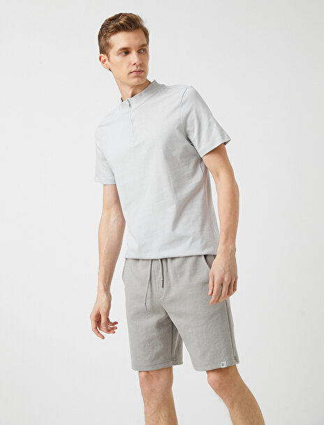 Koton Erkek Fermuar Yakalı Basic Polo Tişört Koton Erkek Fermuar Yakalı Basic Polo Tişört