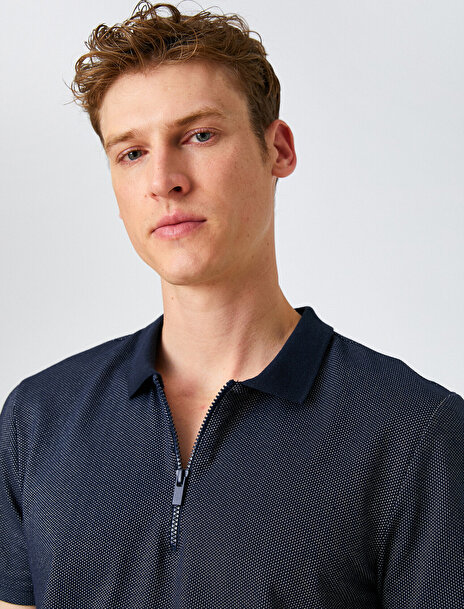 Koton Erkek Fermuarlı Polo Yaka Tişört