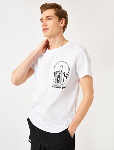 Koton Erkek Slim Fit Baskılı Tişört