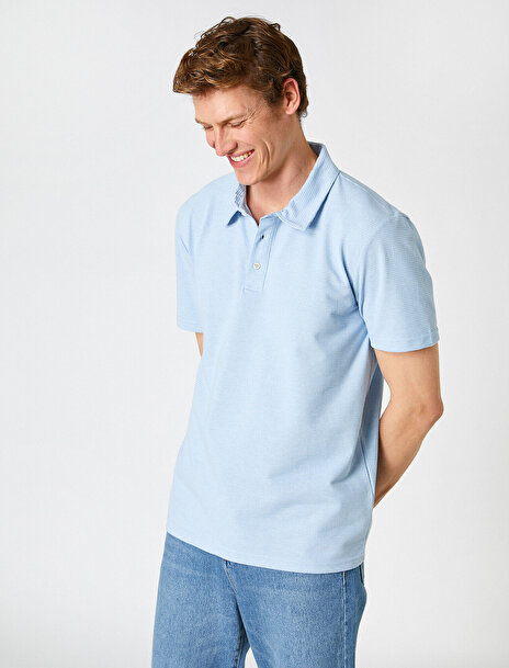 Koton Erkek Dokulu Polo Yaka Tişört