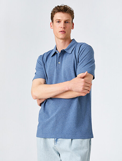 Koton Erkek Dokulu Polo Yaka Tişört