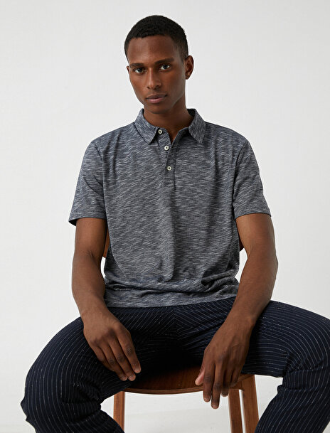 Koton Erkek Kırçıllı Polo Yaka Tişört