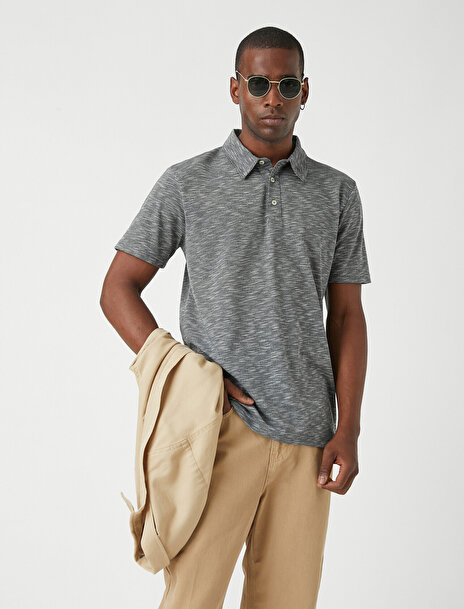 Koton Erkek Kırçıllı Polo Yaka Tişört