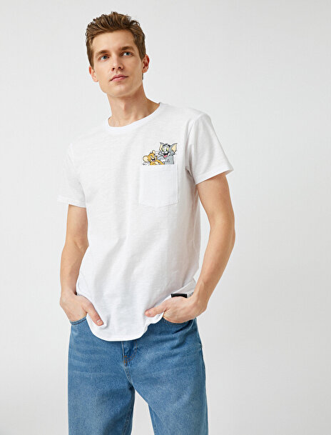 Koton Erkek Tom ve Jerry Tişört Lisanslı Baskılı