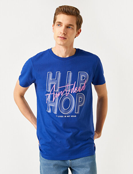 Koton Erkek Slim Fit Hiphop Baskılı Tişört Koton Erkek Slim Fit Hiphop Baskılı Tişört
