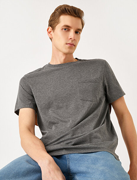 Koton Erkek Standart Fit Basic Cepli Tişört