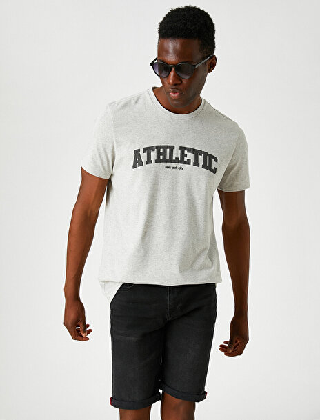 Koton Erkek Kırçıllı Baskılı Tişört