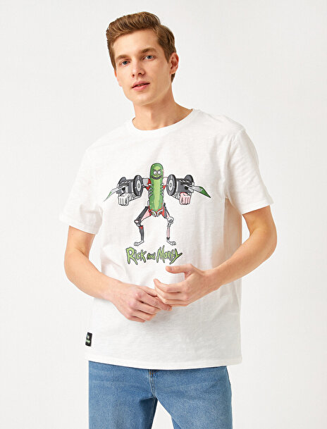 Koton Erkek Rick and Morty Tişört Lisanslı Baskılı