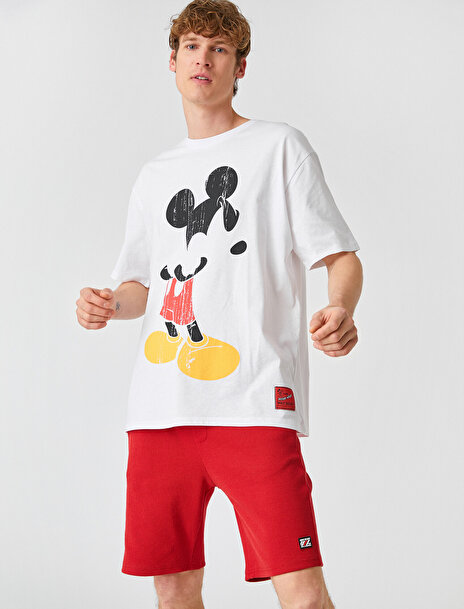 Koton Erkek Mickey Mouse Oversize Tişört Lisanslı Baskılı Koton Erkek Mickey Mouse Oversize Tişört Lisanslı Baskılı