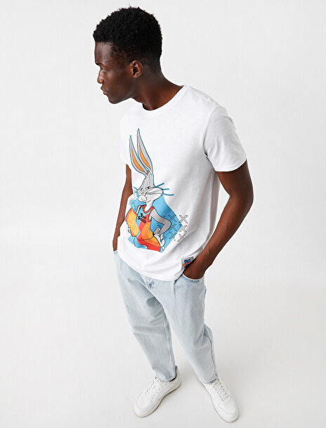 Koton Erkek Space Jam Lisanslı Baskılı Tişört