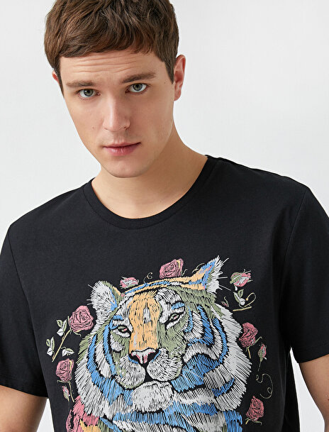 Koton Erkek Kaplan Baskılı Tişört