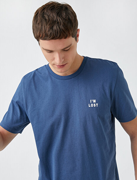 Koton Erkek Minimal Baskılı Tişört Koton Erkek Minimal Baskılı Tişört