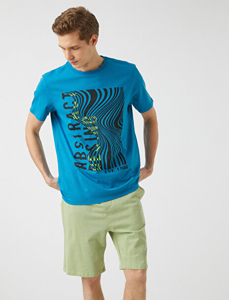 Koton Erkek Soyut Baskılı Tişört