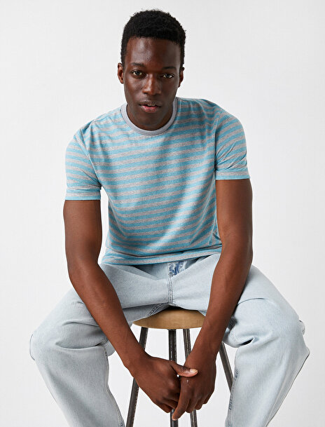 Koton Erkek Basic Çizgili Tişört