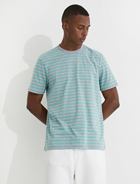 Koton Erkek Basic Çizgili Tişört