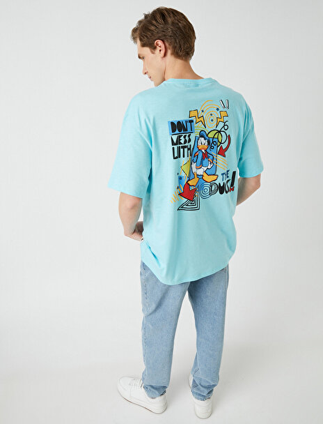 Koton Erkek Donald Duck Oversize Tişört Lisanslı Baskılı Koton Erkek Donald Duck Oversize Tişört Lisanslı Baskılı