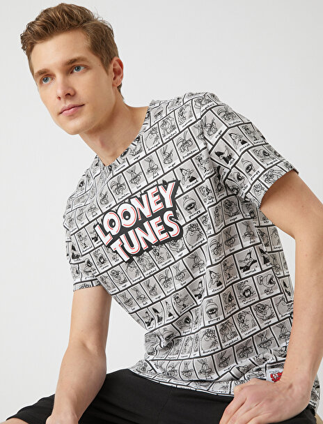 Koton Erkek Looney Tunes Tişört Lisanslı Baskılı Koton Erkek Looney Tunes Tişört Lisanslı Baskılı