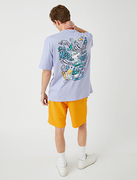 Koton Erkek Bugs Bunny Arkası Baskılı Tişört Lisanslı Baskılı Koton Erkek Bugs Bunny Arkası Baskılı Tişört Lisanslı Baskılı