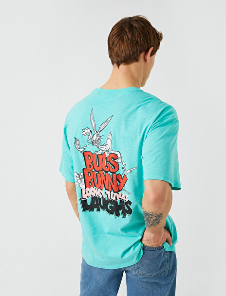 Koton Erkek Bugs Bunny Oversize Tişört Lisanslı Baskılı