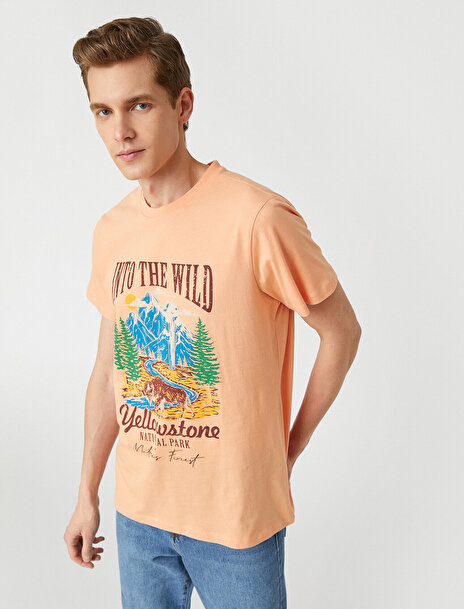 Koton Erkek Doğa Park Baskılı Tişört