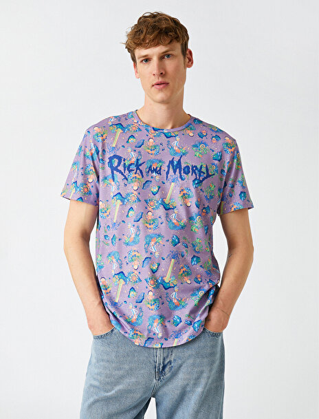 Koton Erkek Rick and Morty Tişört Lisanslı Baskılı
