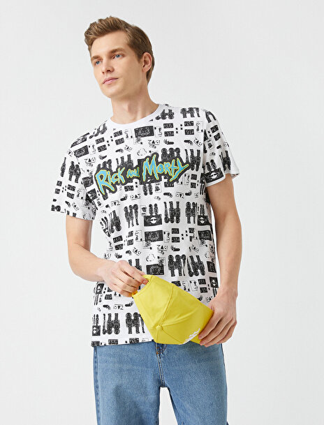 Koton Erkek Rick and Morty Tişört Lisanslı Baskılı