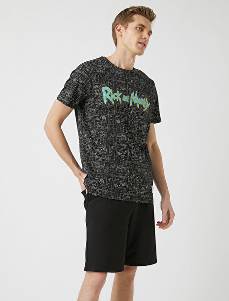 Koton Erkek Rick and Morty Tişört Lisanslı Baskılı