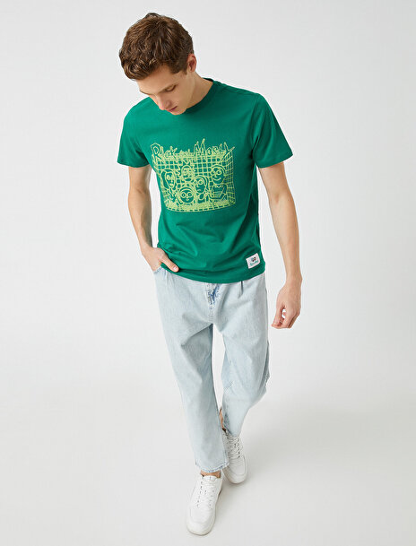 Koton Erkek Rick and Morty Tişört Lisanslı Baskılı