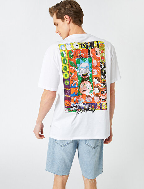 Koton Erkek Rick and Morty Oversize Tişört Lisanslı Baskılı Koton Erkek Rick and Morty Oversize Tişört Lisanslı Baskılı