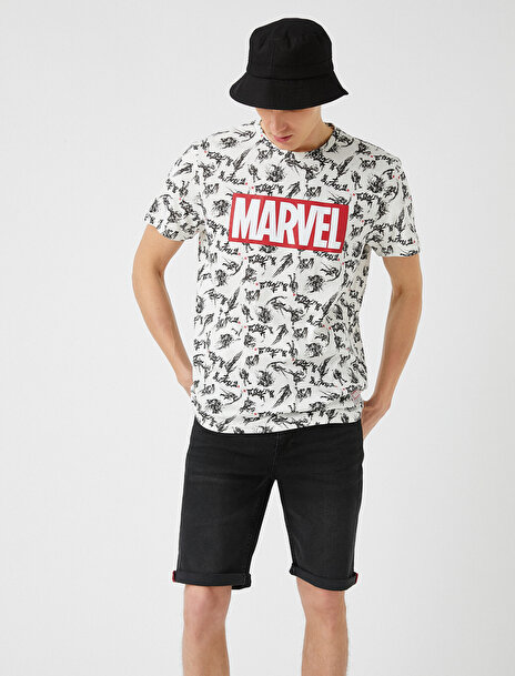 Koton Erkek Marvel Tişört Lisanslı Baskılı Koton Erkek Marvel Tişört Lisanslı Baskılı