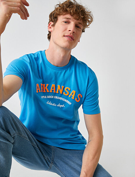 Koton Erkek Arkansas Baskılı Tişört Koton Erkek Arkansas Baskılı Tişört